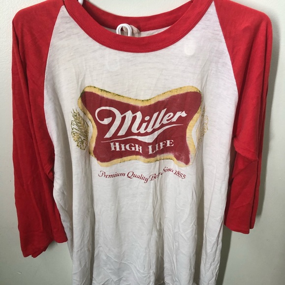 Tops | Rare Vintage Miller Life 7s Baseball Tshirt | Poshmark